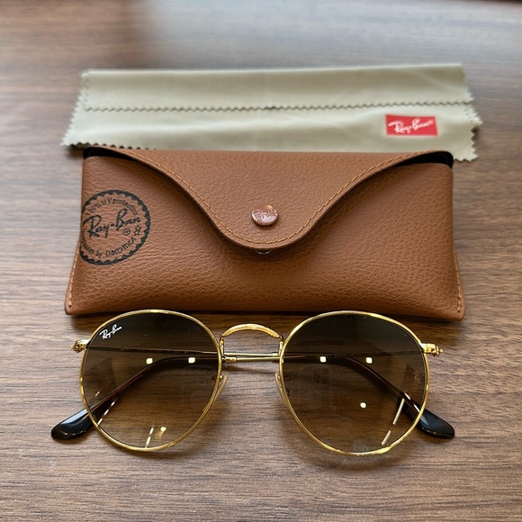 Ray-Ban | Accessories | Brand New Round Metal Gold Rayban | Poshmark